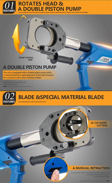 Hewlee Hl 85 Electric Battery Powered Hydraulic Cable Cutter For 60mm