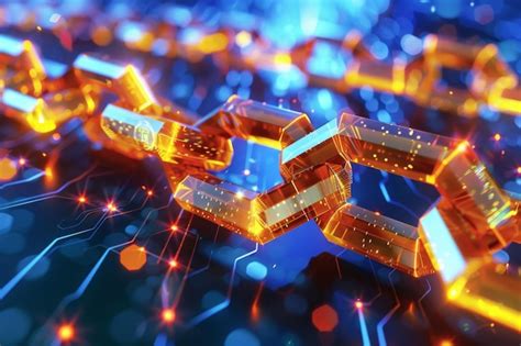 Premium Photo Blockchain Technology Illustration Created With