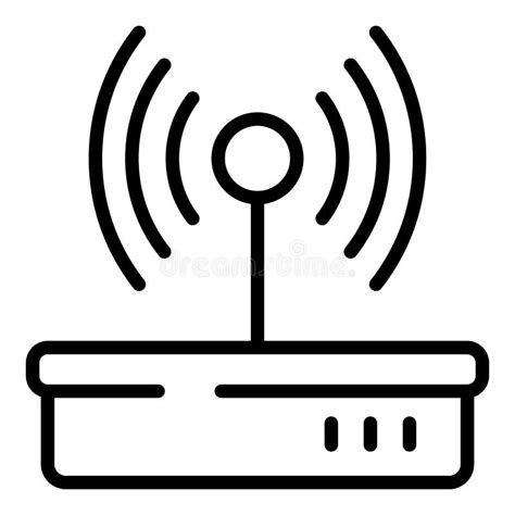 Internet Router Icon Outline Style Stock Vector Illustration Of