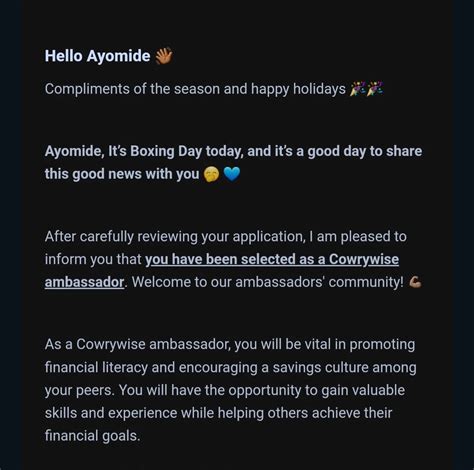 ayomide alonge on linkedin cowrywise ambassador 10 comments