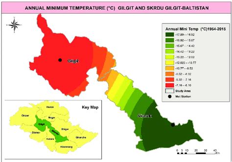 The Annual Mean Minimum Temperatures O C Of Gilgit And Skardu Download Scientific Diagram