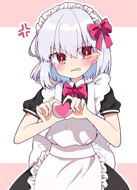 Safebooru 1girl Alternate Costume Anger Vein Apron Bangs Black Dress