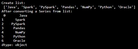 How To Convert List To Pandas Series Spark By Examples