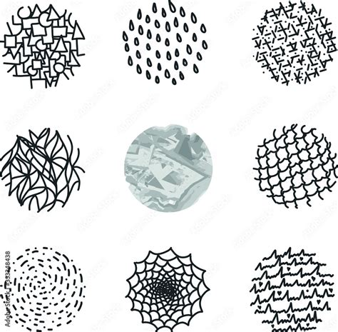 Circles Texture Abstract Vector Illustration Set Of Round Texture