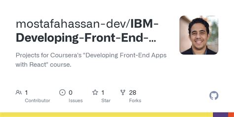 GitHub Mostafahassan Dev IBM Developing Front End Apps With React Projects For Coursera S