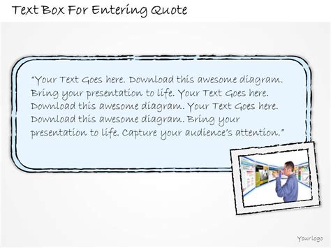 2502 Business Ppt Diagram Text Box For Entering Quote Powerpoint Template PowerPoint Slide