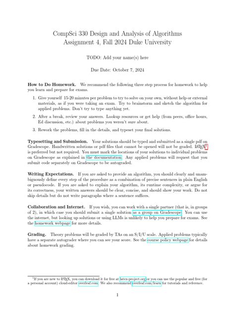 Compsci 330 Algorithm Homework 4 Guide Pdf Graph Theory
