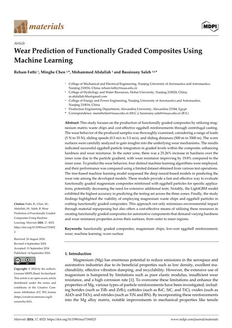 Pdf Wear Prediction Of Functionally Graded Composites Using Machine