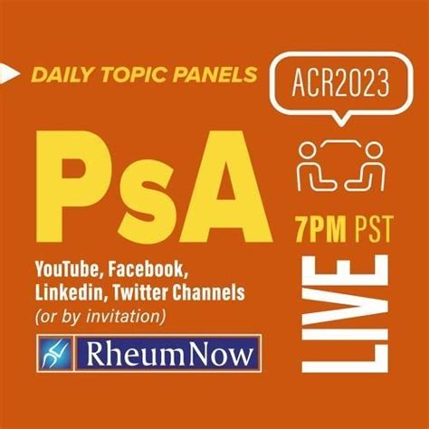John Cush On Linkedin Psoriatic Arthritis Topic Panel Rheumnow