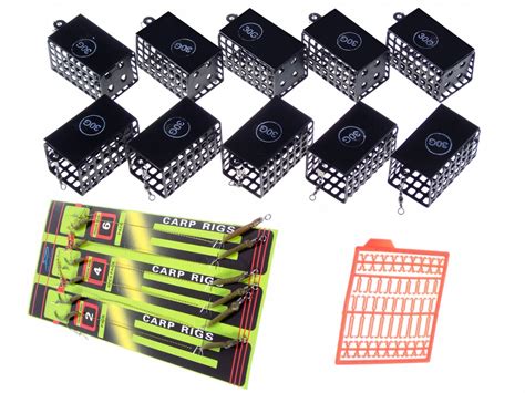 10x KOSZYK ZANĘTOWY 30G PRZYPON KARPIOWY Z WŁOSEM 11984832629