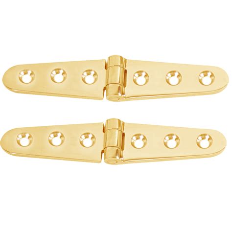Whitecap Strap Hinge Polished Brass 6 X 1 18 Pair