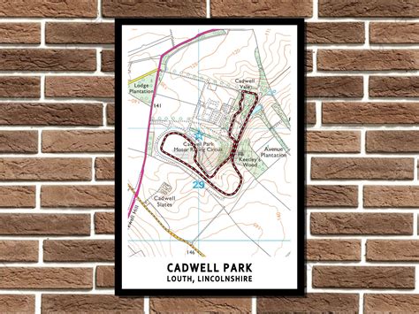 Cadwell Park Circuit Map Layout Metal Sign Auto Junk Uk Ltd