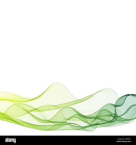 Abstract Yellow Green Wave Vector Graphics Layout For Advertising