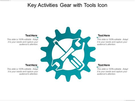 Key Activities Gear With Tools Icon Ppt Powerpoint Presentation Slides Elements
