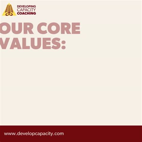 Developing Capacity Coaching On Linkedin At Dcc Our Core Values Drive