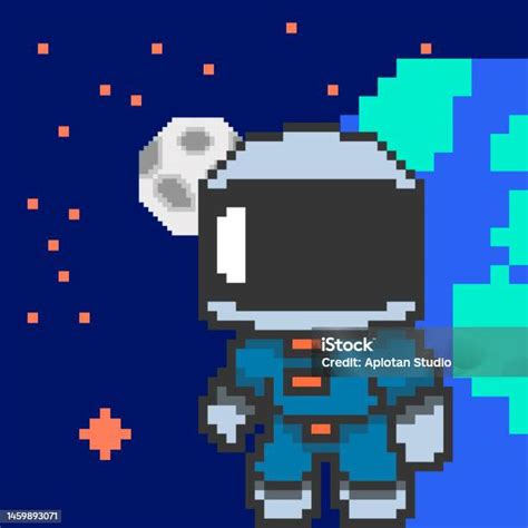 우주 픽셀 아트 디자인 벡터 과학에 대한 스톡 벡터 아트 및 기타 이미지 과학 궤도 귀여운 Istock