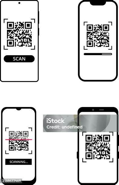 Qr 코드 스캔 아이콘 벡터 일러스트 레이 션은 흰색 배경에 고립되어 있습니다 0명에 대한 스톡 벡터 아트 및 기타 이미지