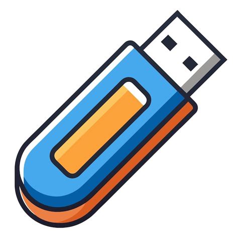 Векторное изображение и иллюстрация Usb накопителя Премиум Ai