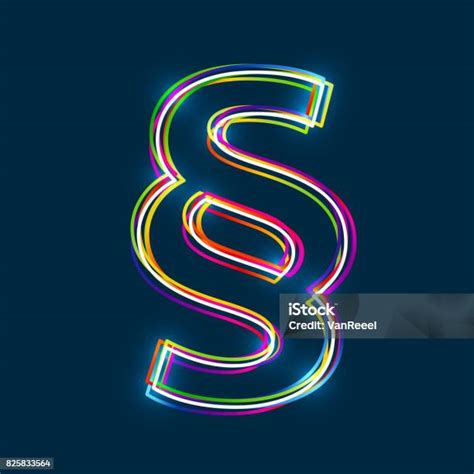 섹션 기호 단락 기호파란색 배경에 고립 된 빛나는 효과 함께 여러 윤곽선 글꼴을 벡터 문단에 대한 스톡 벡터 아트 및 기타 이미지 문단 추상적인 개념 Istock