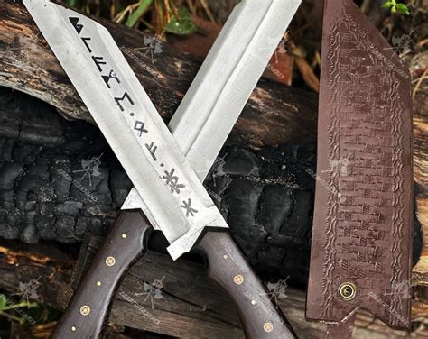 Hand Forged Viking Seax Knife Full Tang Sharp Hunting Knife For Camping
