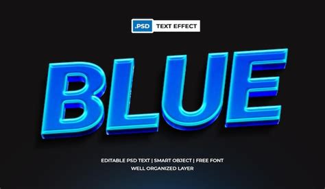 Premium Psd Blue Text Effect