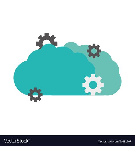 Cloud Computing Setting Royalty Free Vector Image