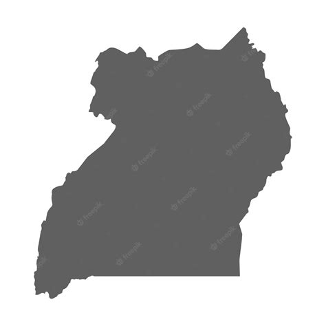 우간다 지도 프리미엄 벡터