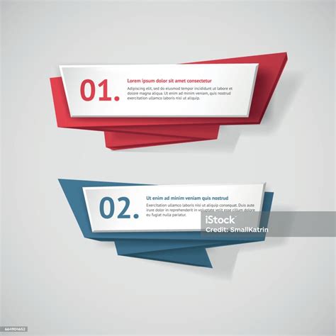 벡터 인포그래픽 종이접기 배너 설정합니다 0명에 대한 스톡 벡터 아트 및 기타 이미지 0명 3차원 형태 개념 기호 Istock