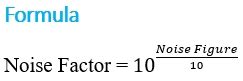 Noise Figure To Noise Factor Calculator