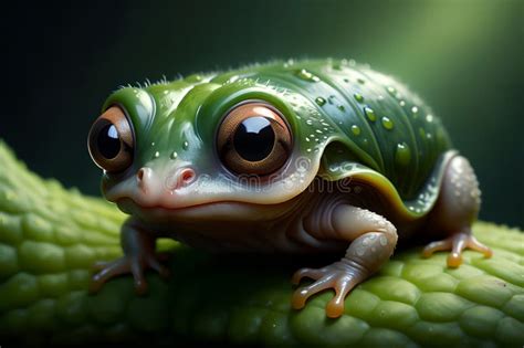 Cute Green Slug In Habitat Stock Image Image Of Wild Ground 313531025