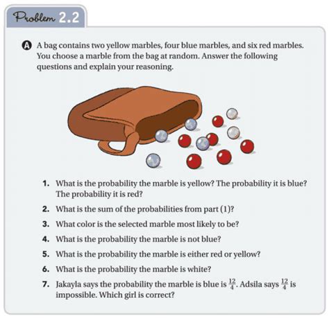 Math Matters Choosing Marbles
