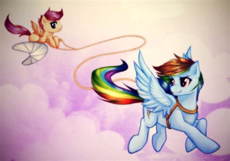 Rainbow Dash And Scootaloo By Rizcifra On Deviantart