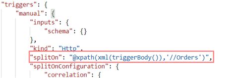Spliton Property Can Also Be Used For Xml Messages As Well You Need To Specify The Xpath Of A