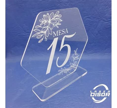 20 Unid Números De Mesa De Acrilico Caja Env en venta en San Miguel