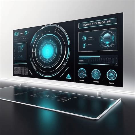 Premium Photo Hud Mockup Futuristic Interface Digital Display Scifi