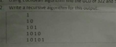 Solved Of And Write A Recursive Aigorithm For This Chegg