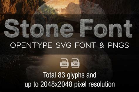Stone Color Bitmap Font MasterBundles