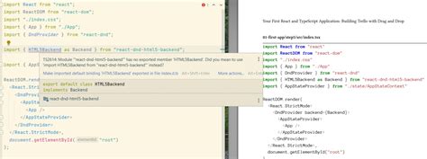 Reactjs React Dnd Html Backend Has No Exported Member HTML Backend Stack Overflow