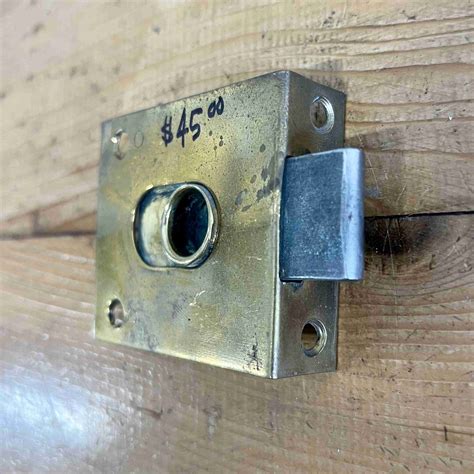Antique Brass Flush Bolt Historic House Salvage