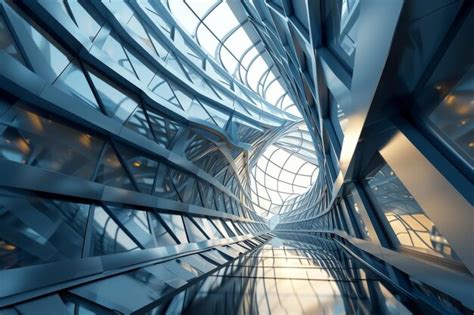 Premium Photo Modern Computer Graphics Illuminate Futuristic Abstract Architecture Ai Generated