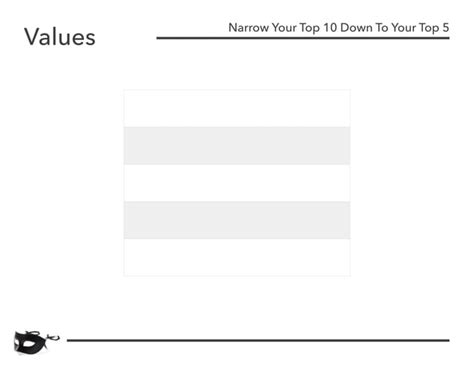Giveaway Values Discovery Worksheet Ppt