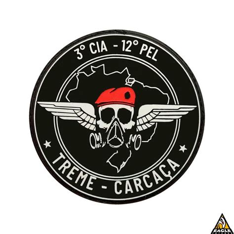 Patch Emborrachada 3º Cia 12º Pel Treme Carcaça