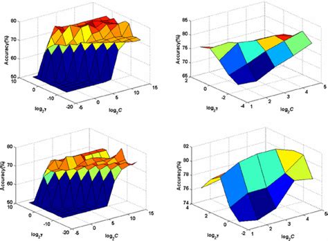 Training Accuracy Surface Of Svm With Parameters Obtained By The
