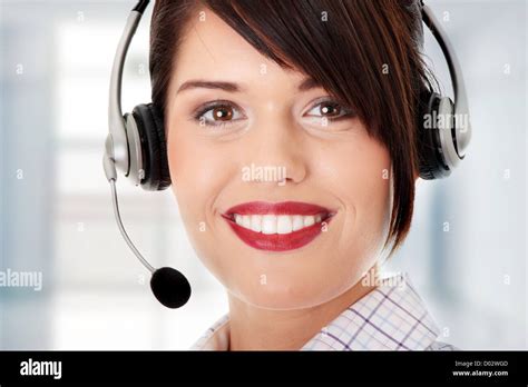 Call Center Woman Stock Photo Alamy