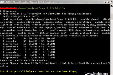Ffmpeg 263在windows系统mingw的编译windows编译ffmpeg Extra Libs Csdn博客