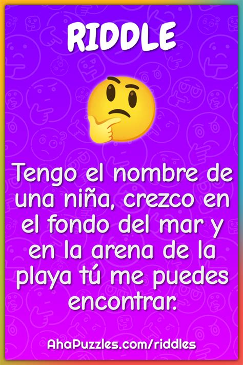 Tengo El Nombre De Una Ni A Crezco En El Fondo Del Mar Y En La Arena