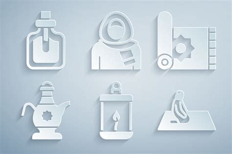 라마단 카림 랜턴 전통 카펫 이슬람 찻 주전자 무슬림 남자기도 히잡과 향수 아이콘을 가진 여자를 설정합니다 벡터 0명에 대한 스톡 벡터 아트 및 기타 이미지 Istock