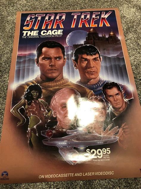 Original Tv Pilot Star Trek The Cage Vhslaser Videodisc Release Poster