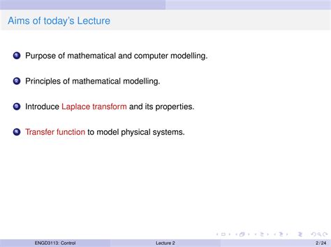 Solution Lecture Modelling Physical Systems And Introduction To