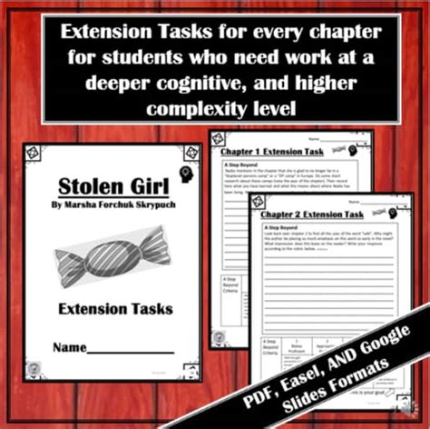 Stolen Girl Extension Tasks Discussion Questions For Enrichment